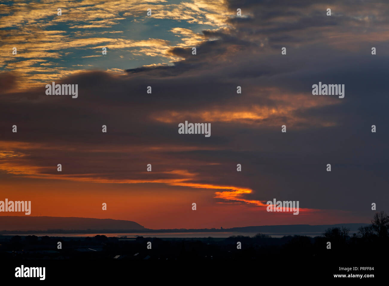 Clevedon bay sunset hi-res stock photography and images - Alamy