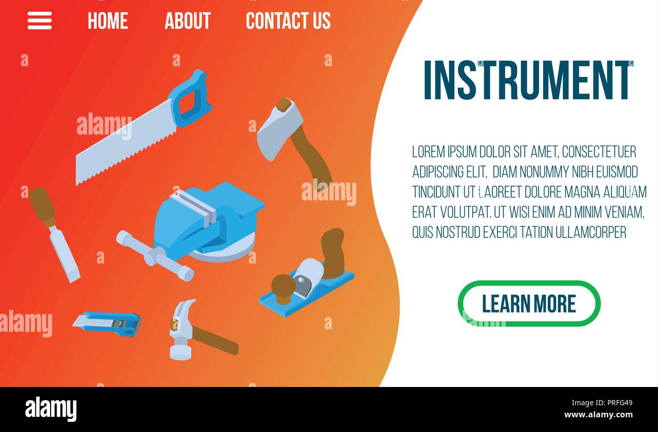 Instrument concept banner, isometric style Stock Vector Image & Art - Alamy