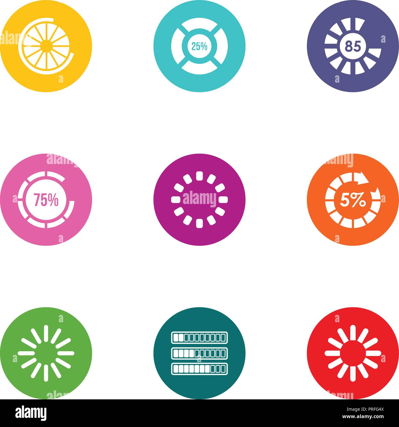Tachometer icons set, flat style Stock Vector Image & Art - Alamy