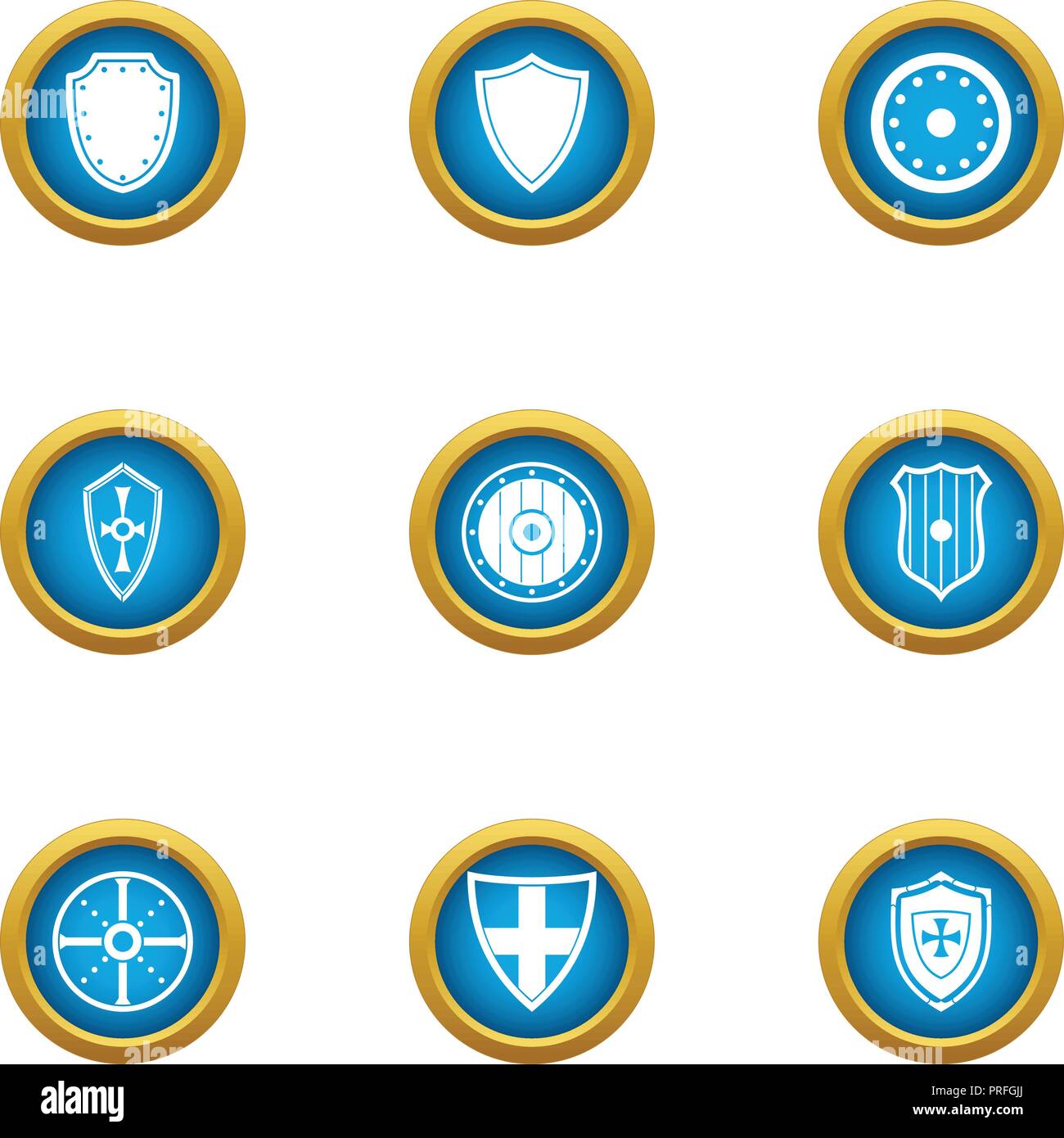 Wooden plank icons set, flat style Stock Vector Image & Art - Alamy