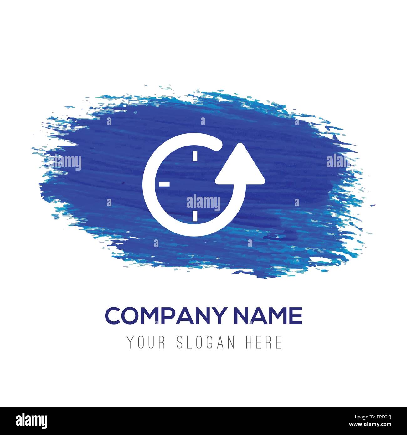 Repeat Clock Icon - Blue watercolor background Stock Vector Image & Art ...