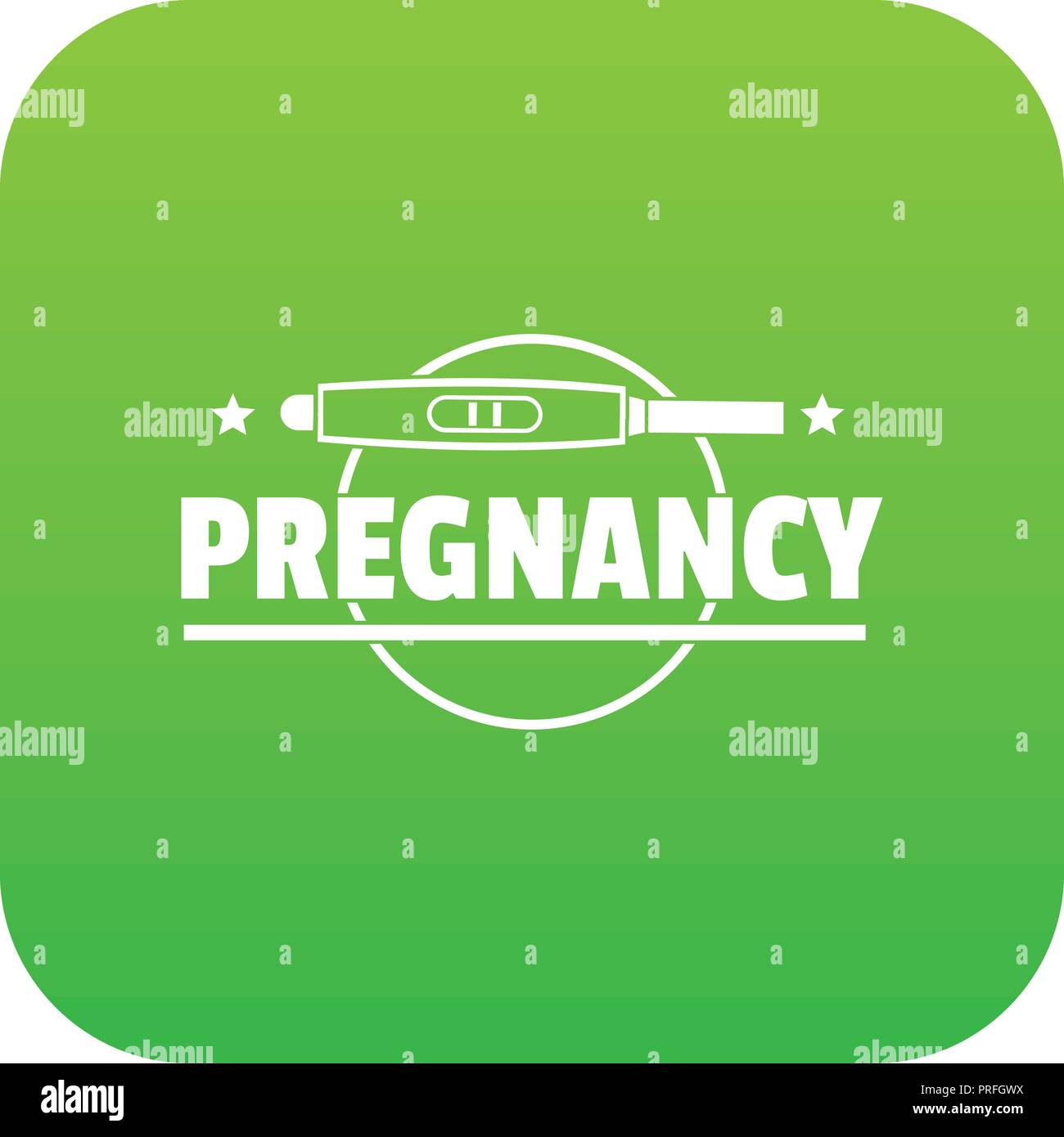 Pregnancy test icon green vector Stock Vector Image & Art - Alamy