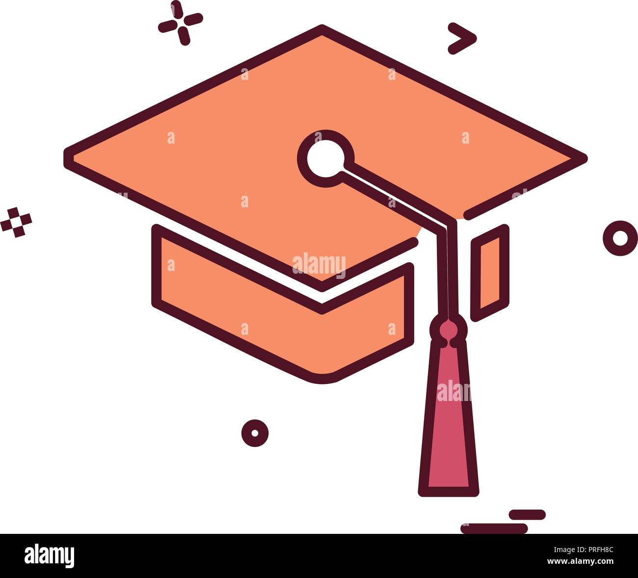Convocation cap icon design vector Stock Vector Image & Art - Alamy