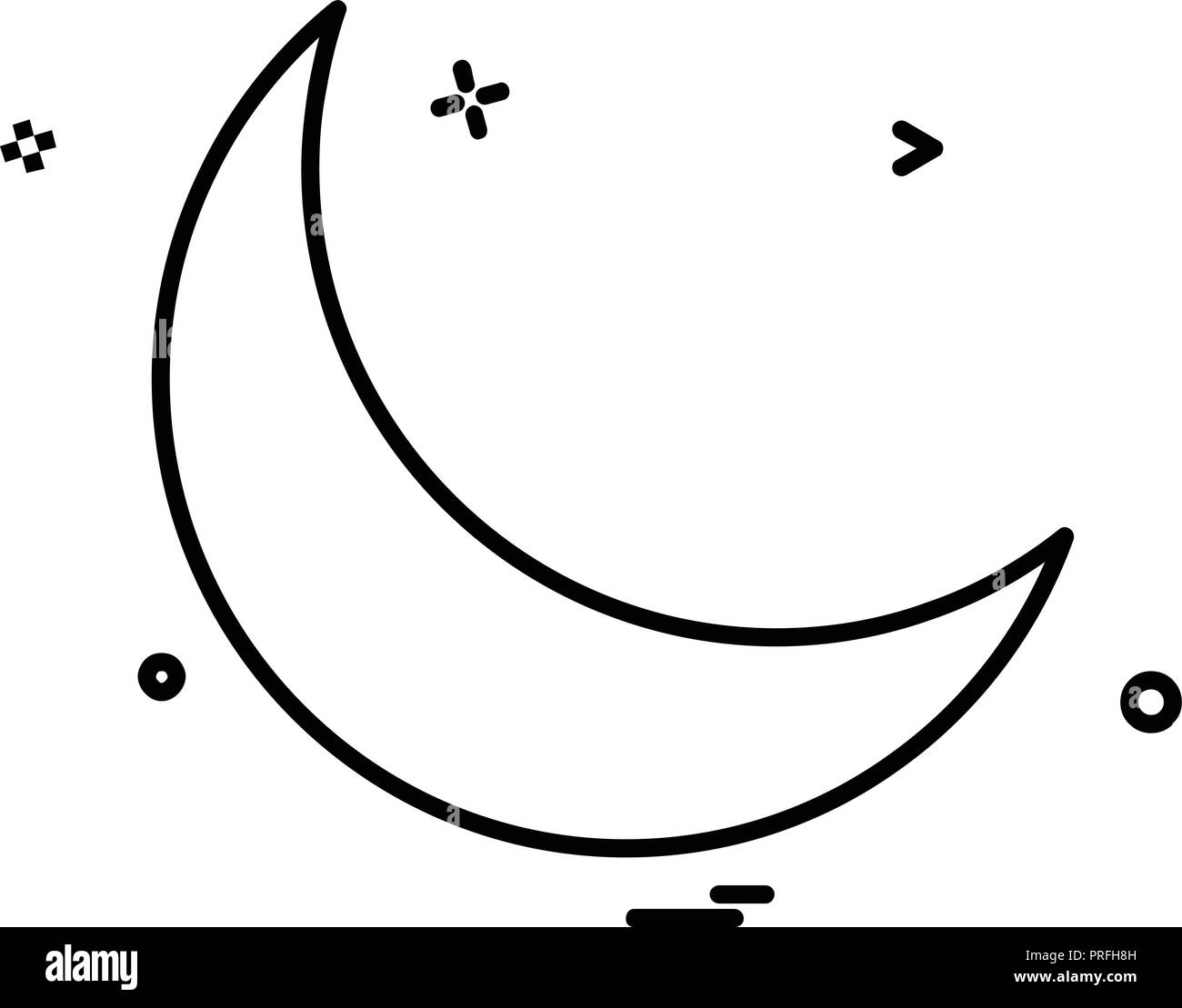 Crescent icon design vector Stock Vector Image & Art - Alamy