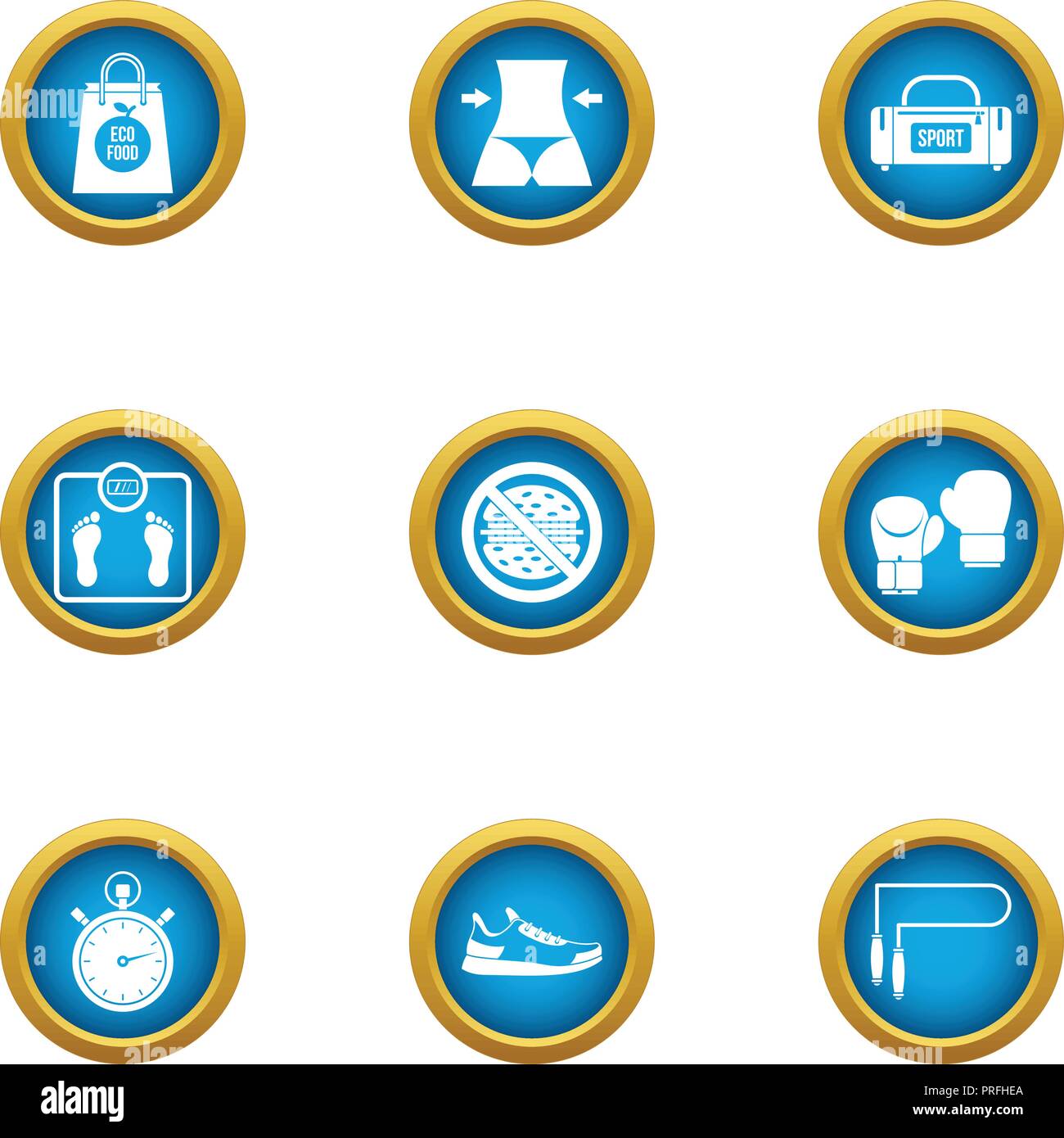 Gambol icons set, flat style Stock Vector Image & Art - Alamy