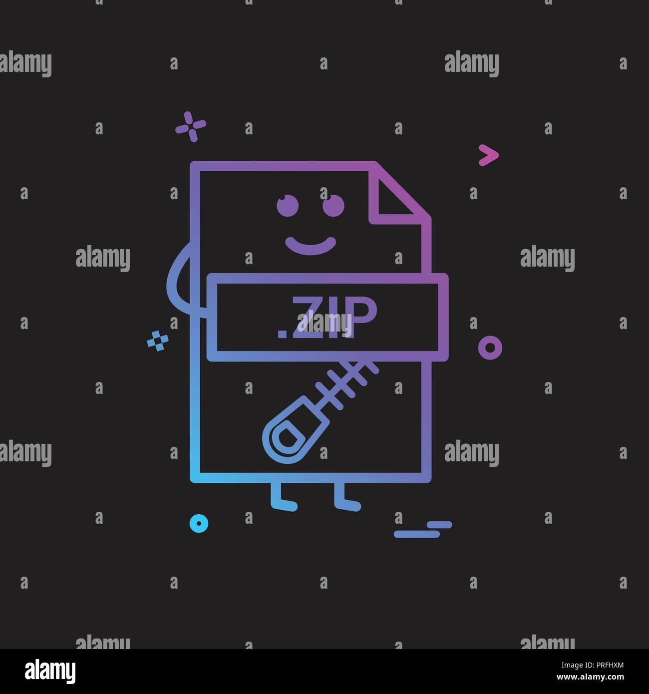 Computer zip file format type icon vector design Stock Vector Image ...