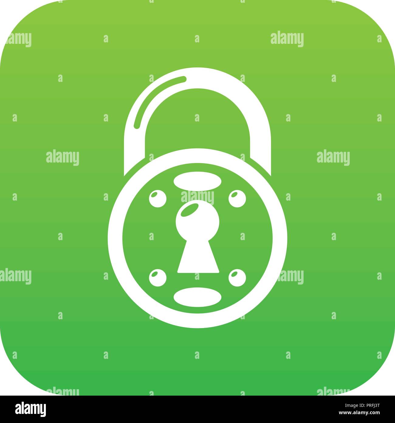 Lock icon green vector Stock Vector Image & Art - Alamy