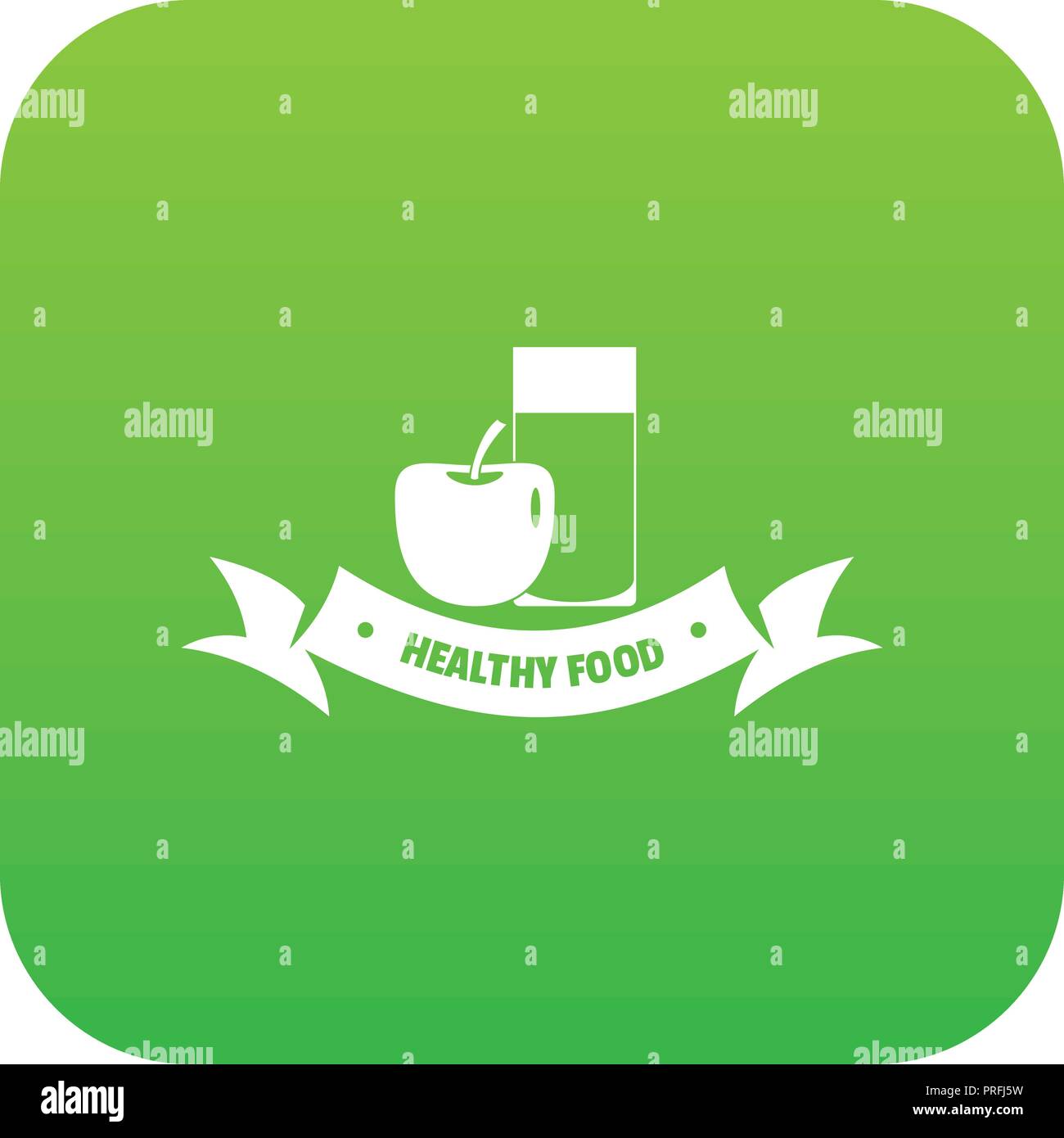 Healthy food icon green vector Stock Vector Image & Art - Alamy