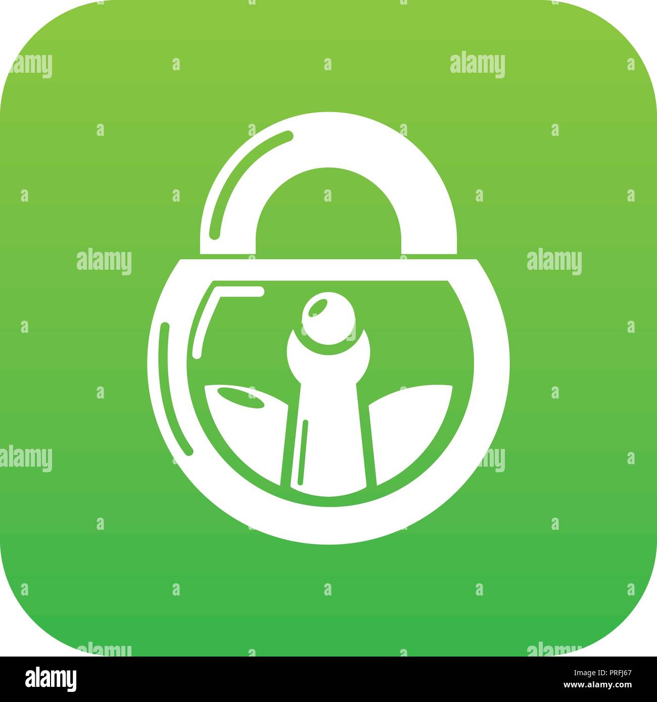 Lock vintage icon green vector Stock Vector Image & Art - Alamy