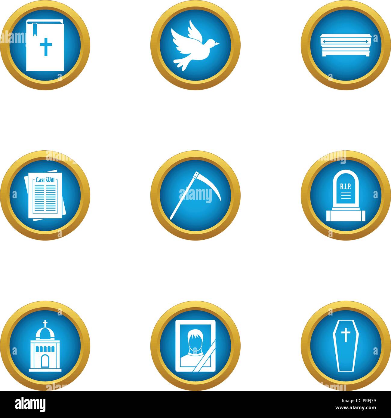 Soulless icons set, flat style Stock Vector Image & Art - Alamy