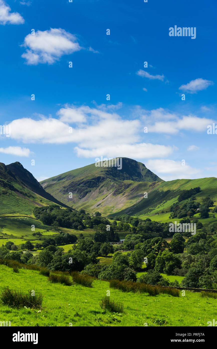 Newlands valley Cumbria, looking south-west from Littletown towards ...