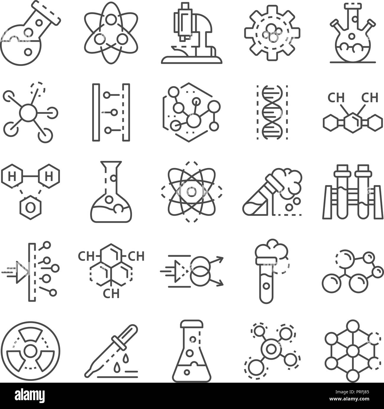 Chemistry lab icon set, outline style Stock Vector Image & Art - Alamy