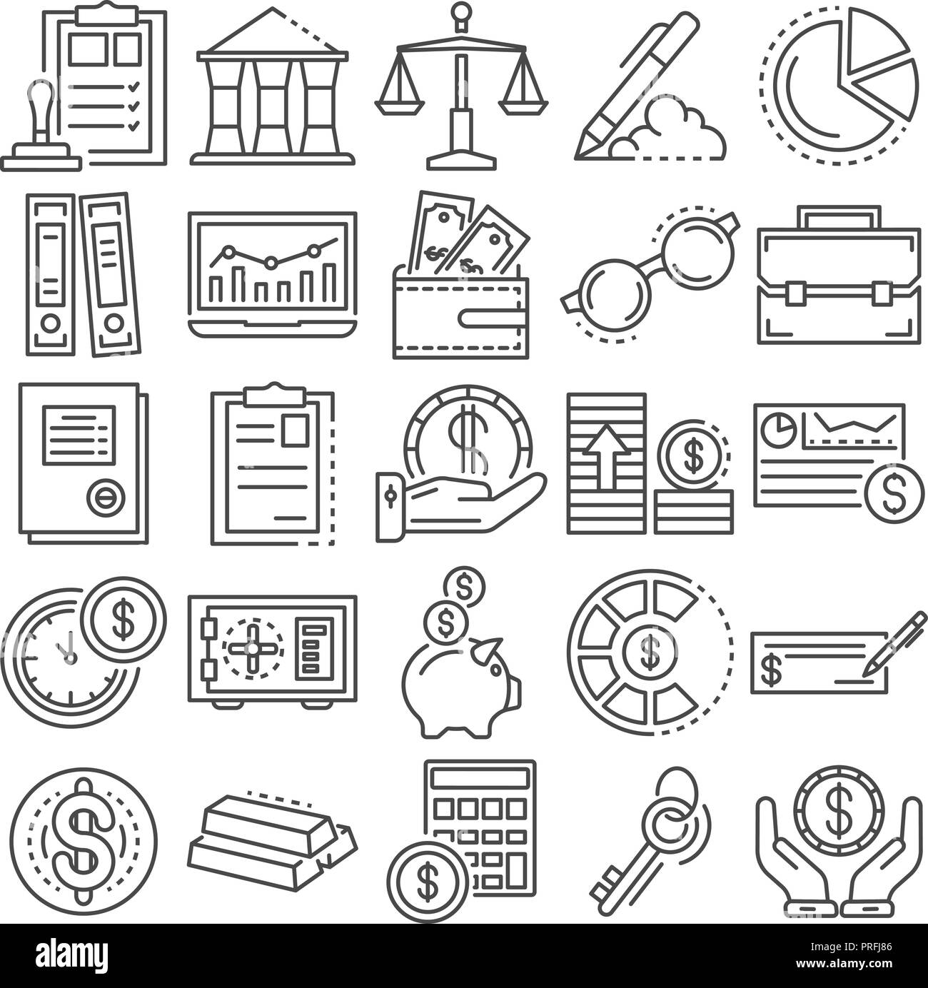 Accounting day icon set, outline style Stock Vector Image & Art - Alamy