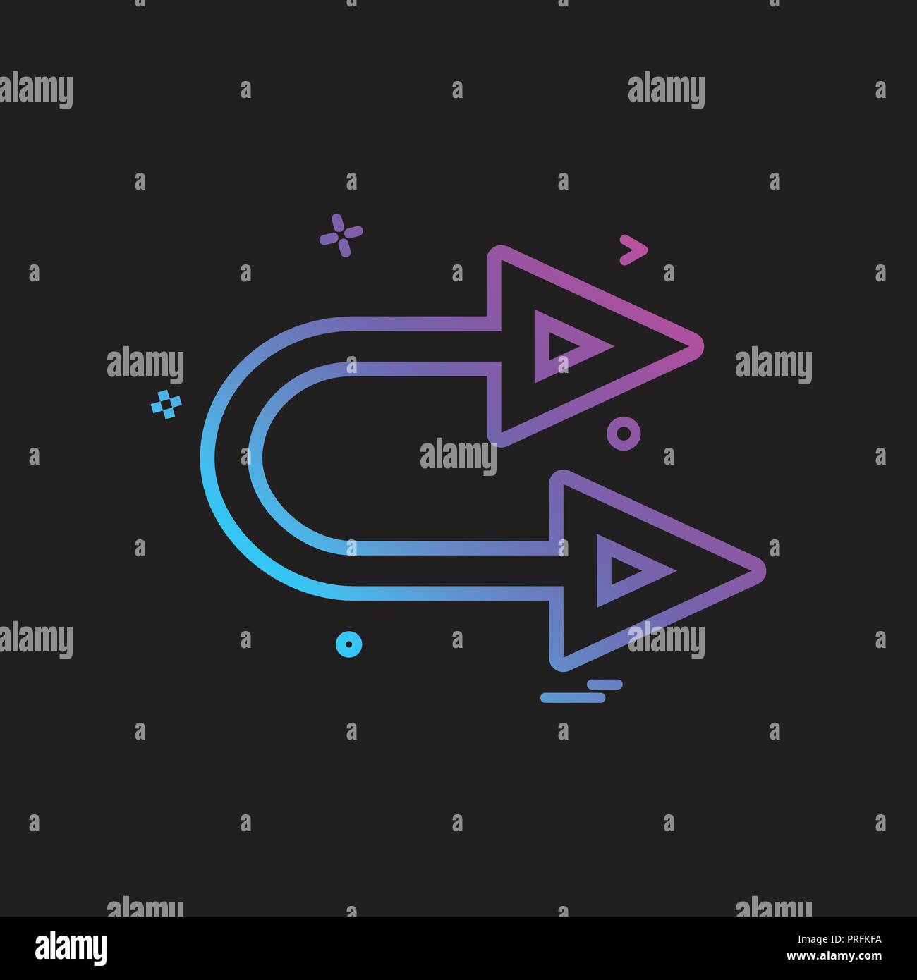 Two arrows pointing right and left Stock Vector Images - Alamy