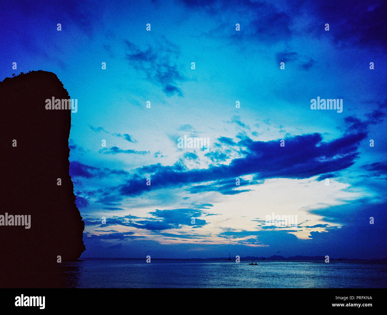 Sunset at West Railay beach Krabi Thailand Stock Photo - Alamy