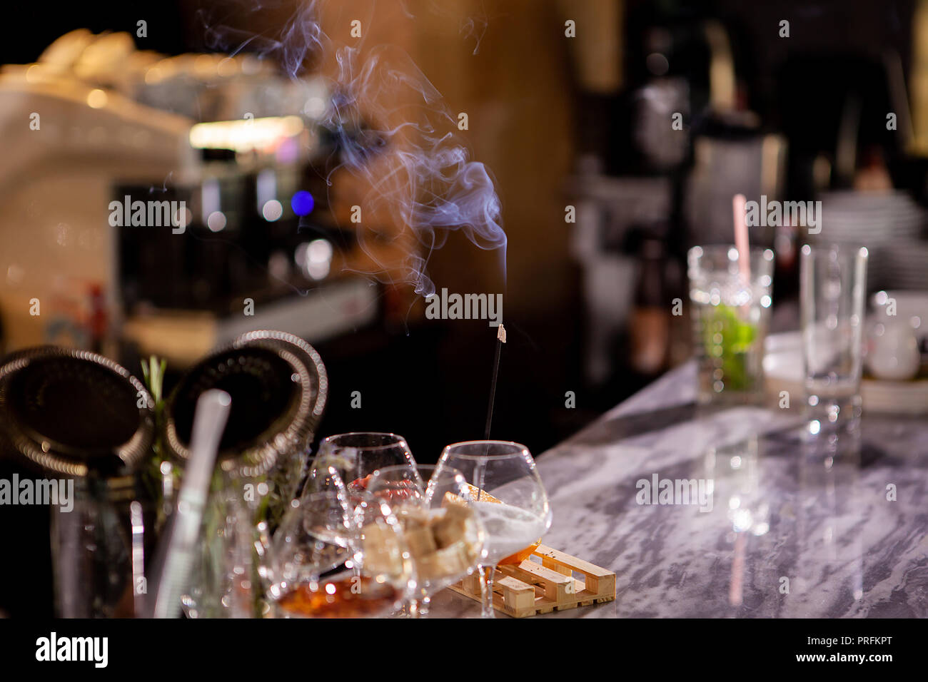 Drink drinks beverage smoke hi-res stock photography and images - Alamy