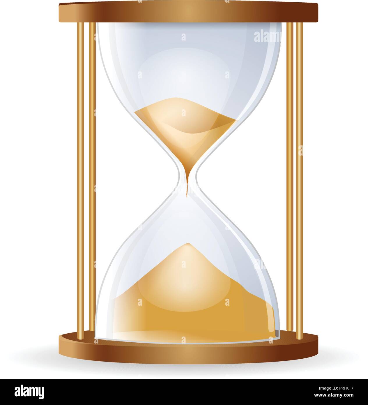 Hourglass isolated on white background.Highly detailed vector ...