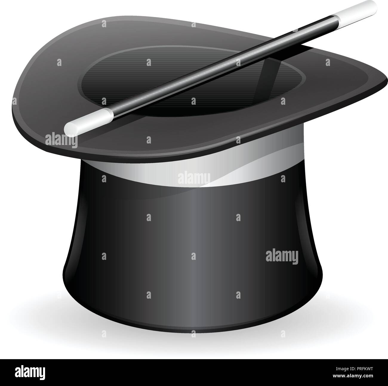 Mystic Magic Hat With Wand. Vector Illustration Stock Vector Image ...