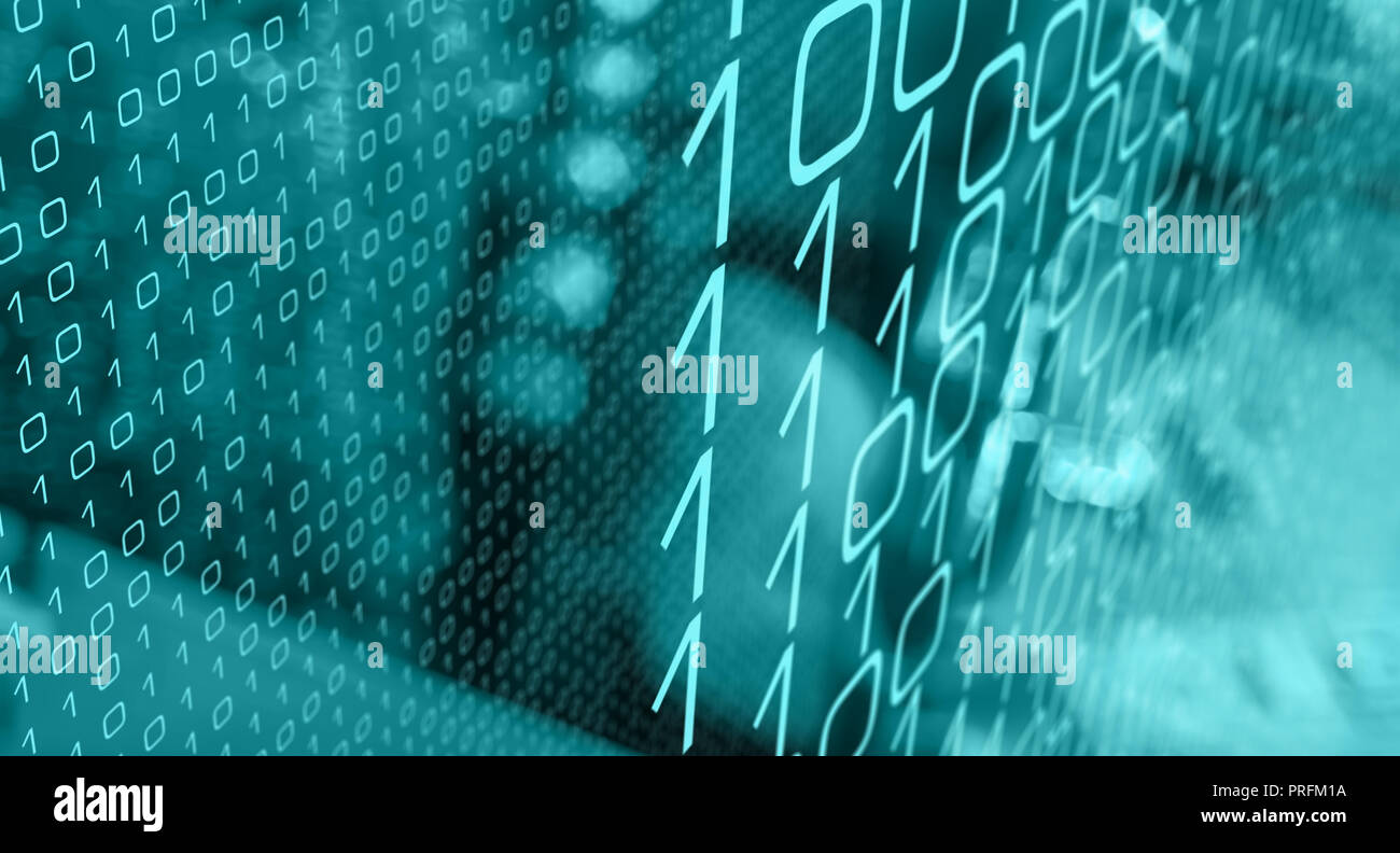 Downloading computer screen, transfer big data cybersecurity Stock ...