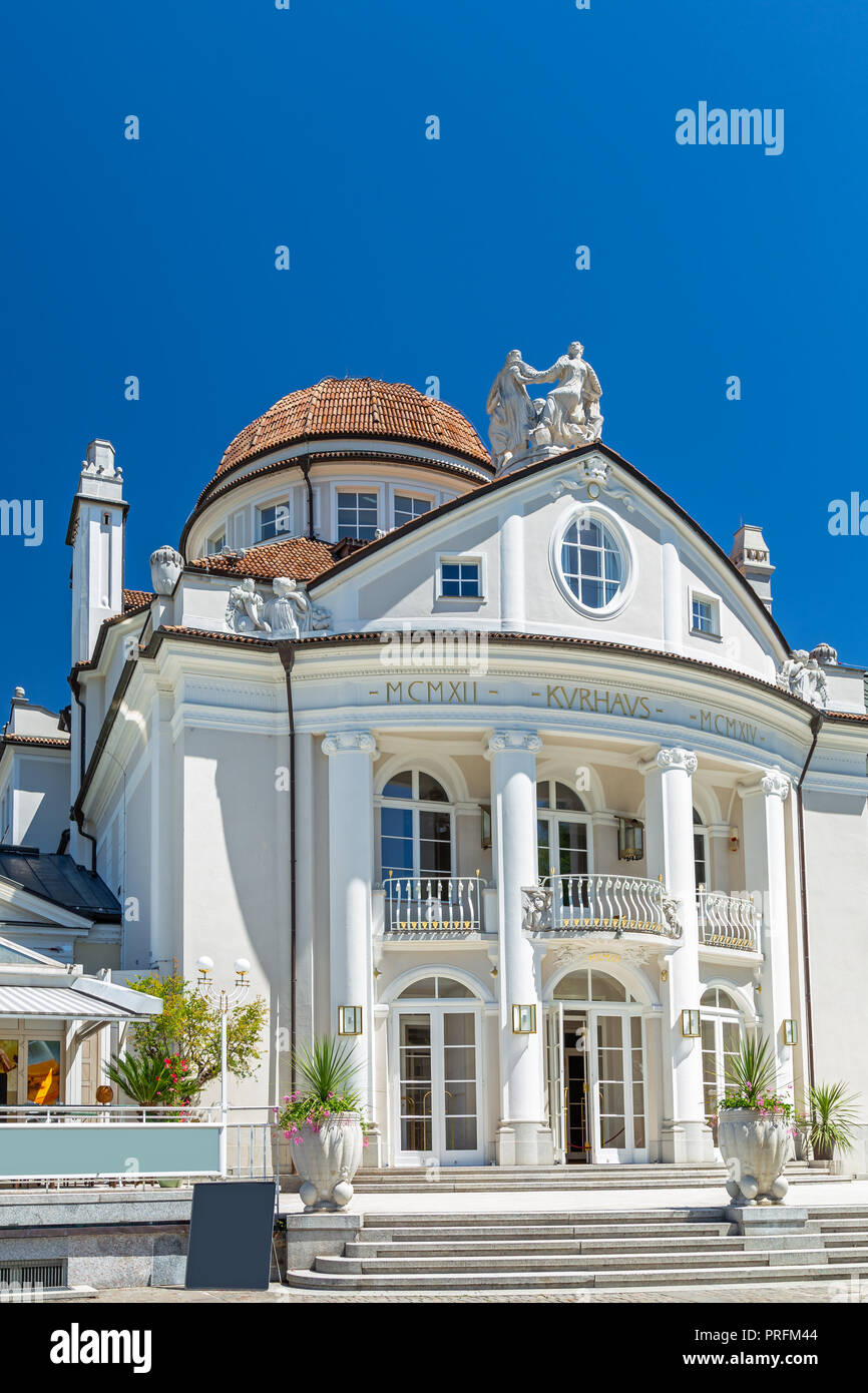 Kurhaus (cure house) in Meran, South Tyrol Stock Photo - Alamy