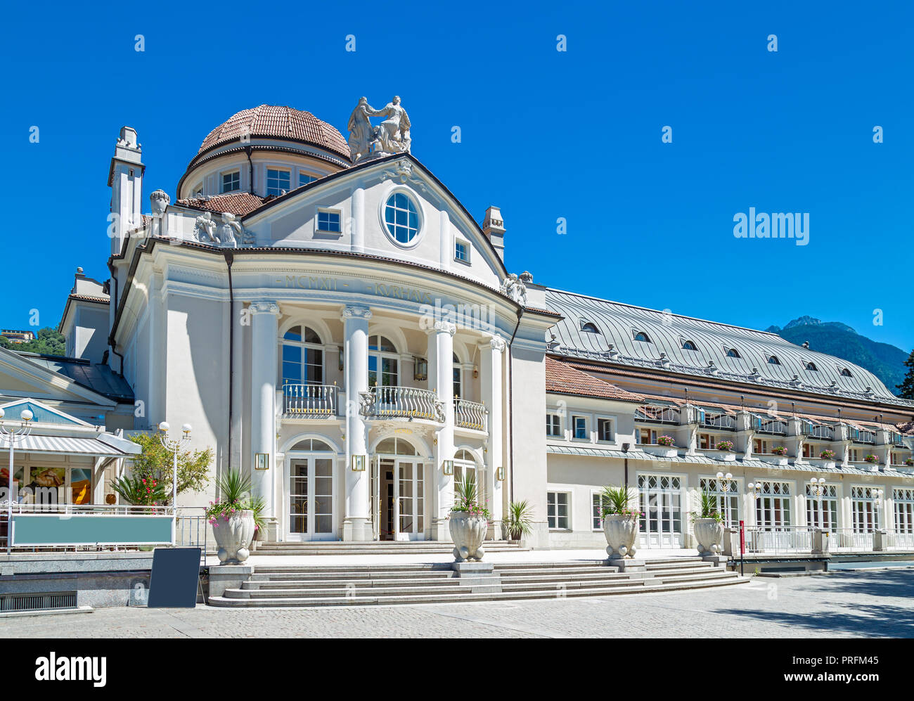 Kurhaus (cure house) in Meran, South Tyrol Stock Photo - Alamy