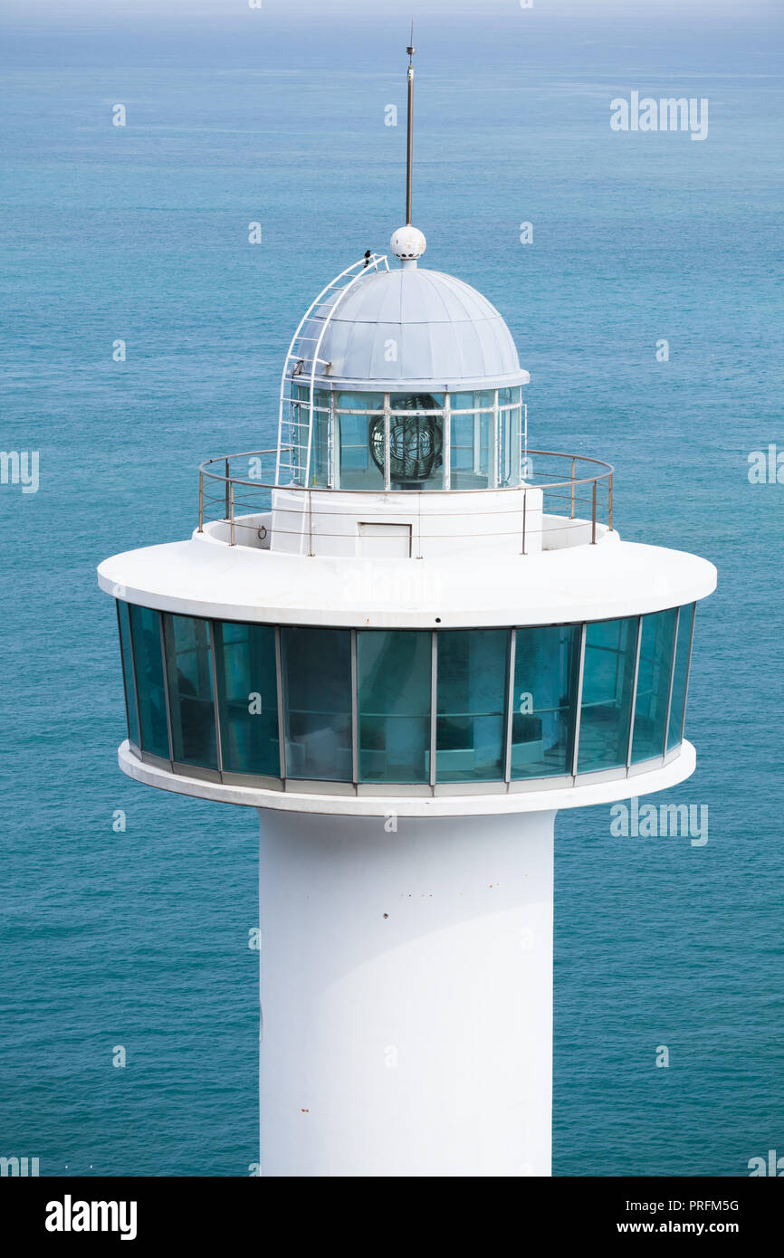 Upper part of Yeongdo Lighthouse tower. Taejongdae park, Busan, South ...