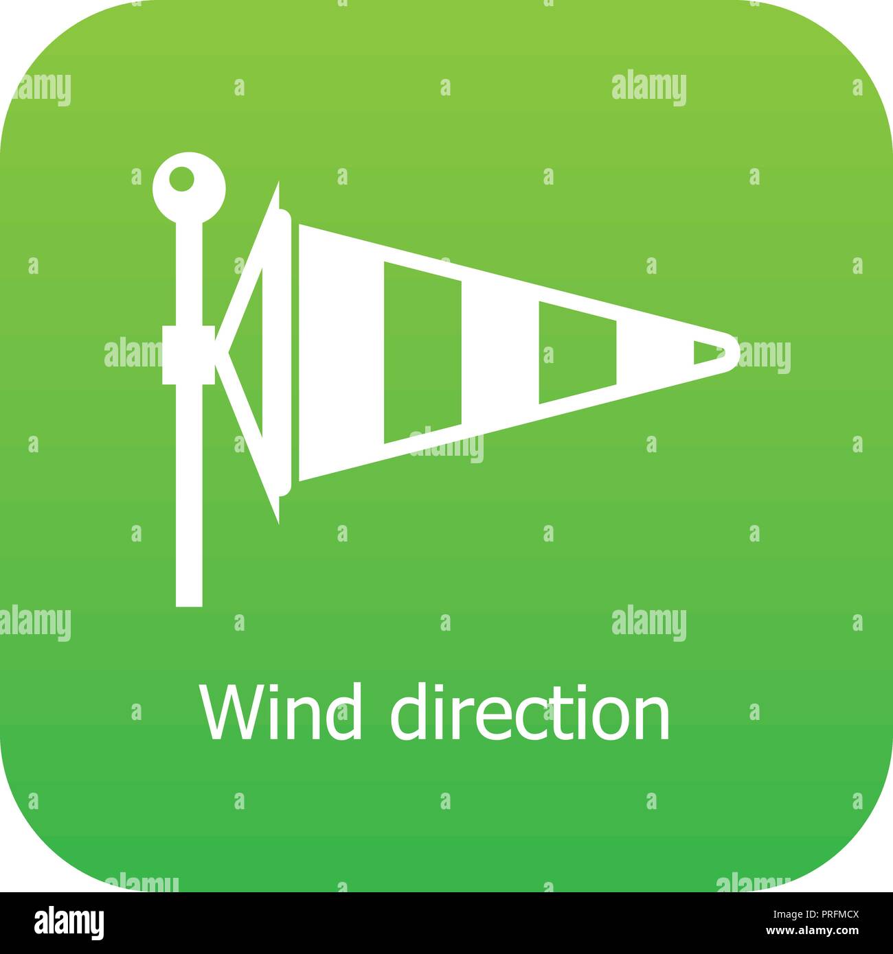 Wind direction icon green vector Stock Vector Image & Art - Alamy