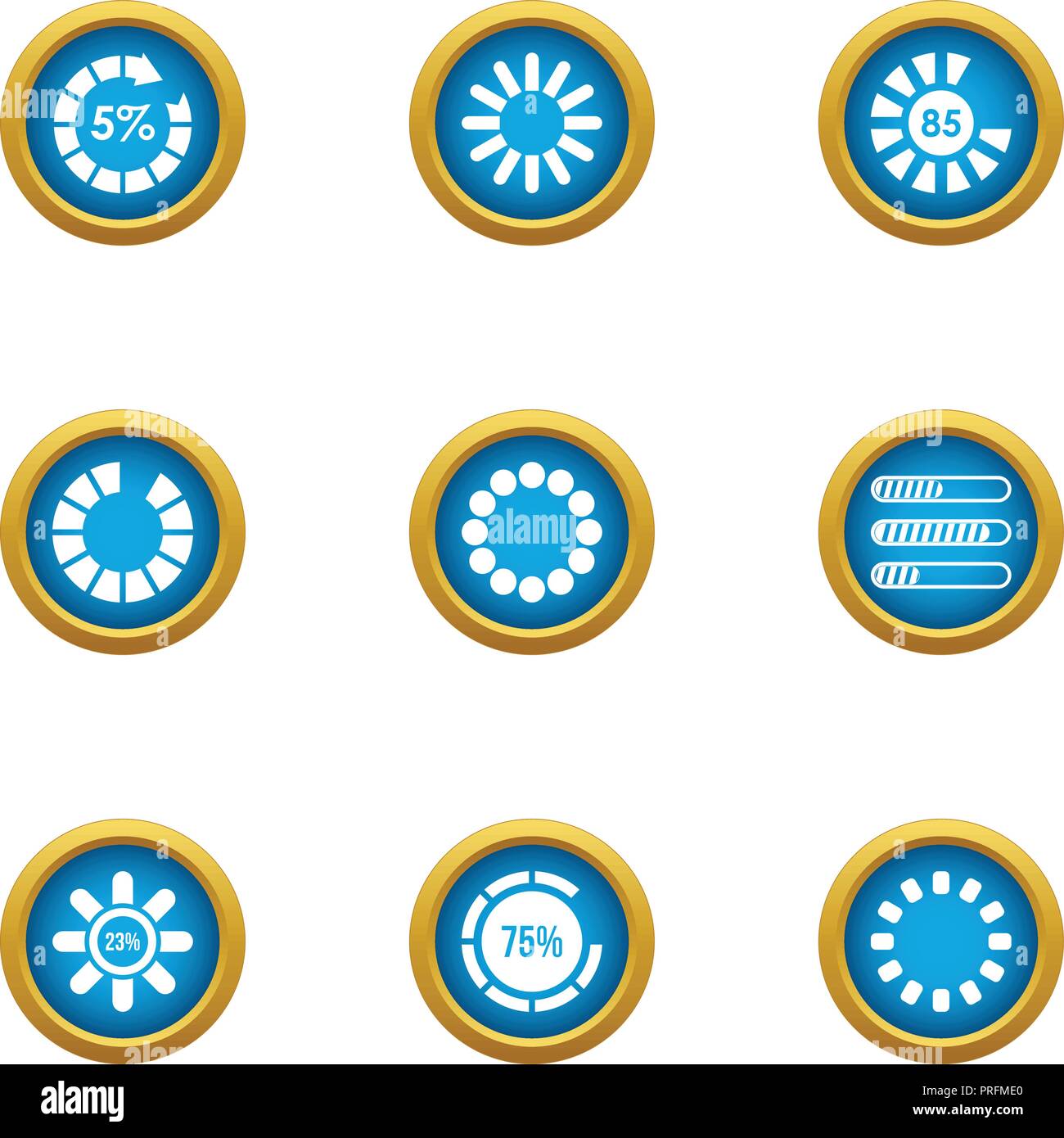 Full power icons set, flat style Stock Vector Image & Art - Alamy