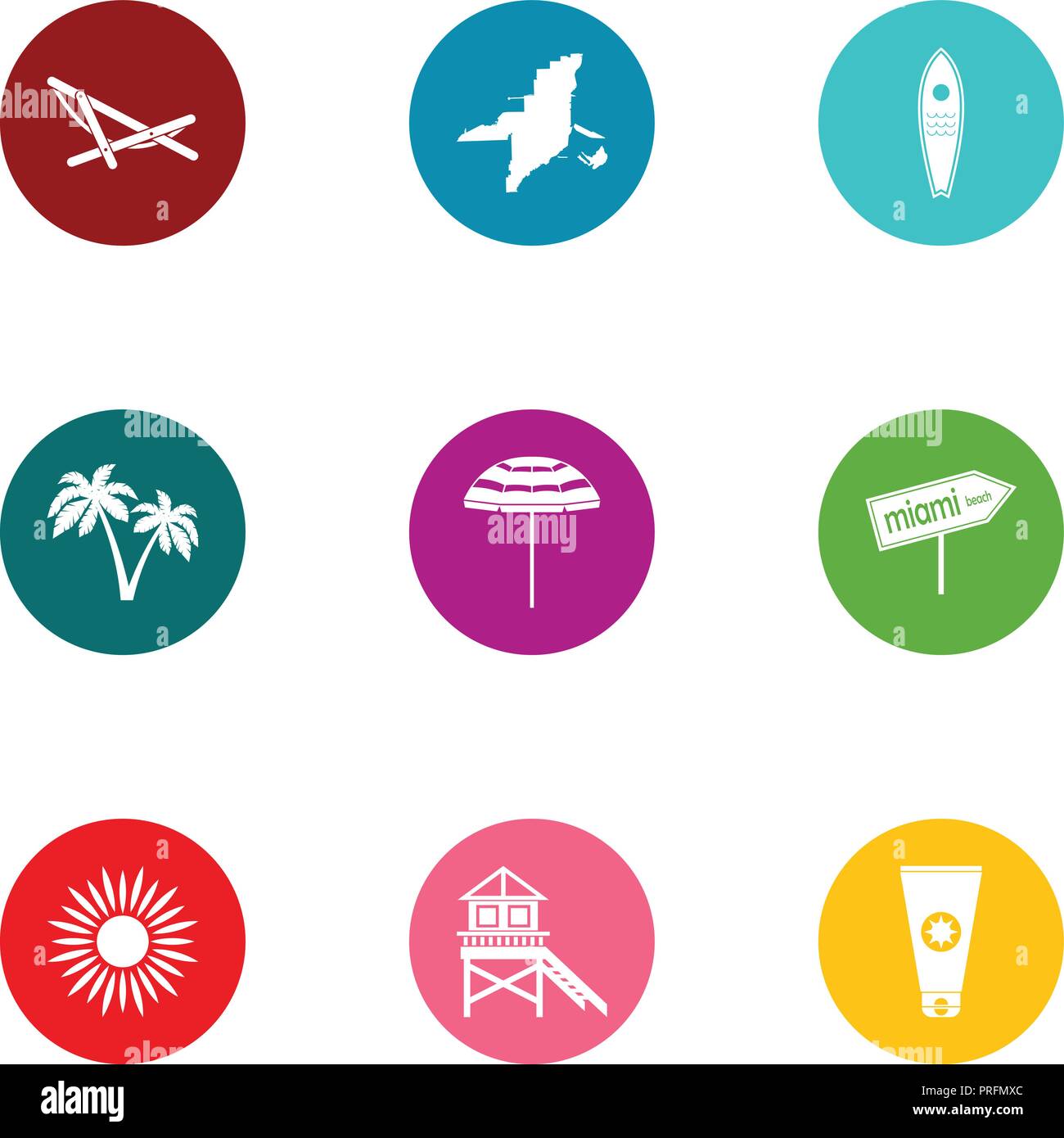 Popular icons set, flat style Stock Vector Image & Art - Alamy