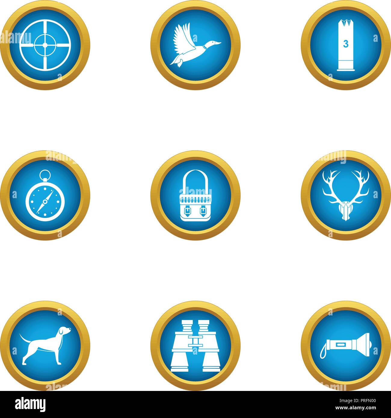 Chasing icons set, flat style Stock Vector Image & Art - Alamy