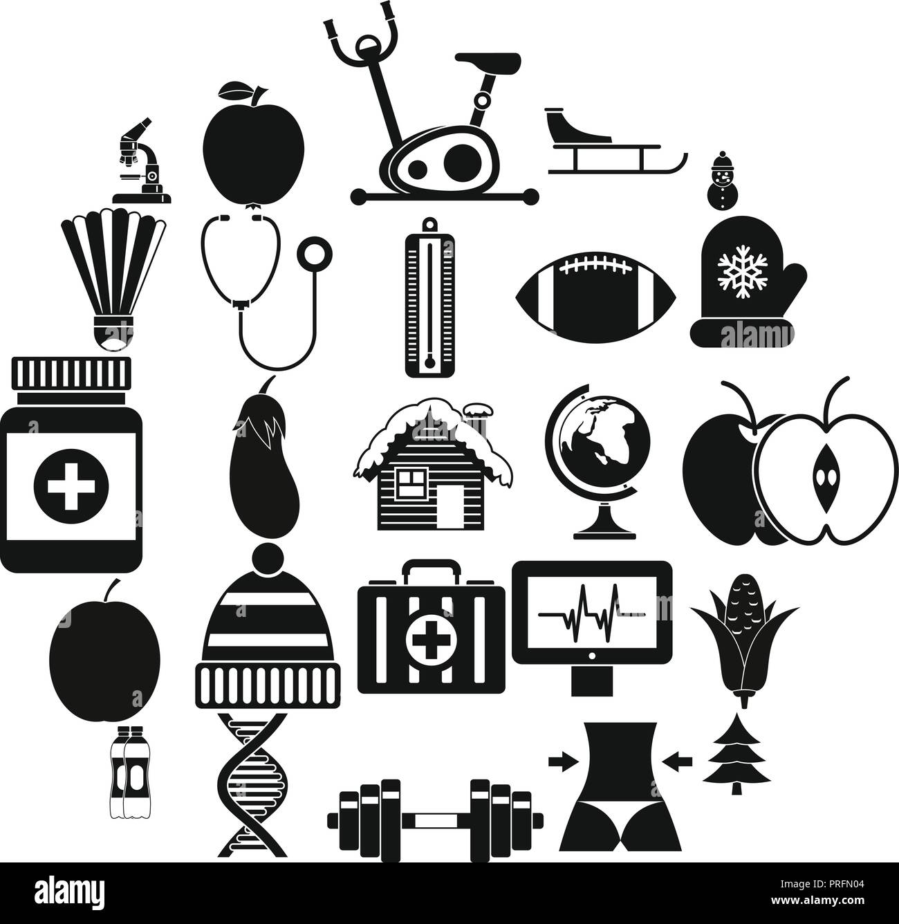 Good health icons set, simple style Stock Vector Image & Art - Alamy