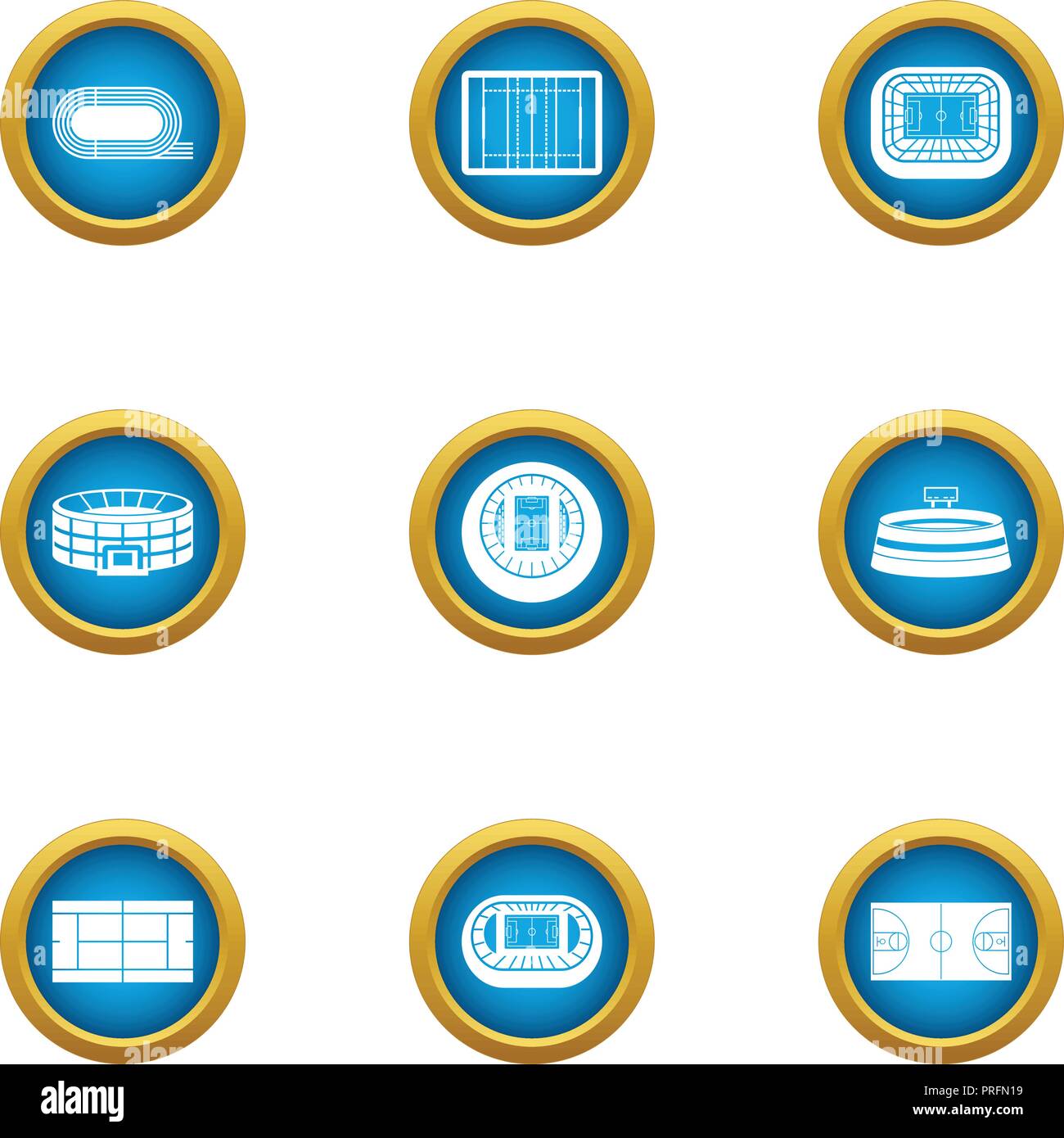 Stadium icons set, flat style Stock Vector Image & Art - Alamy