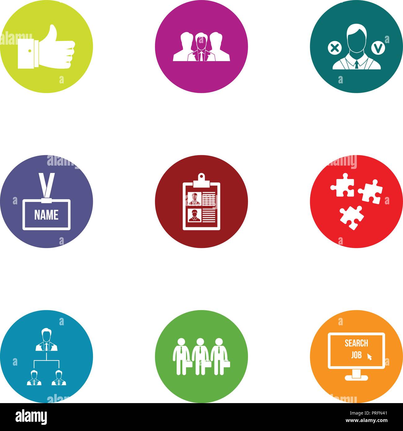 Team world icons set, flat style Stock Vector Image & Art - Alamy