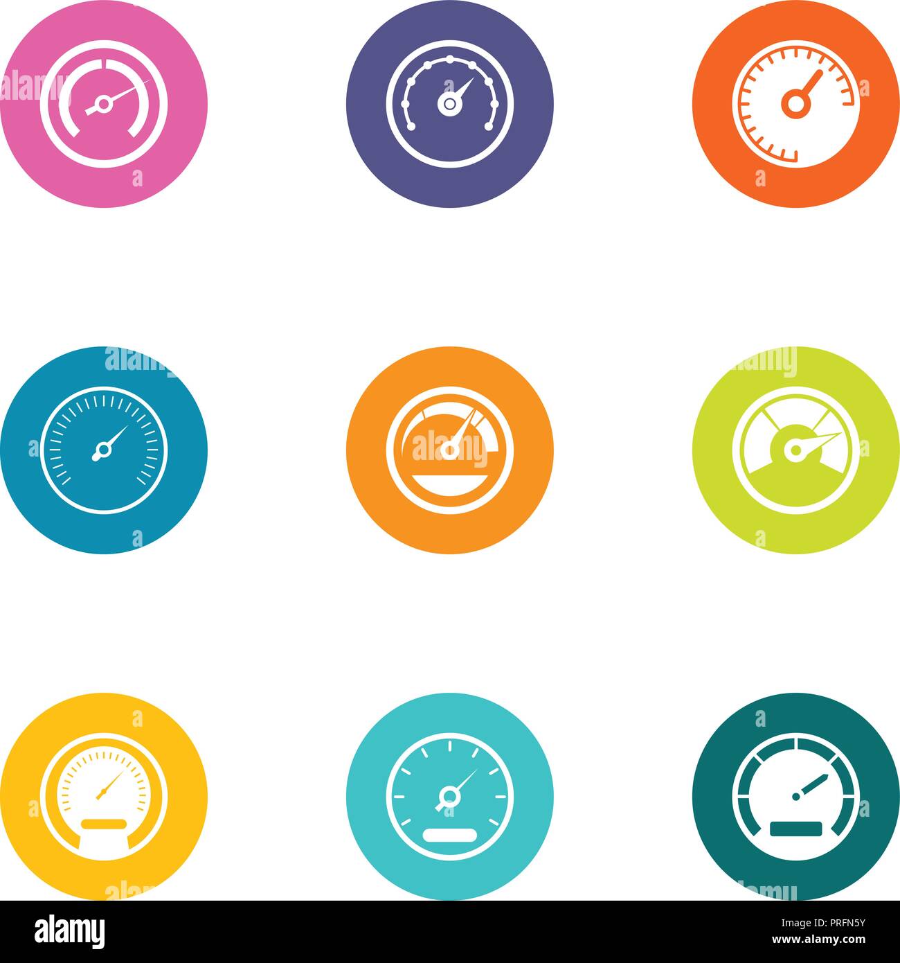 Greater speed icons set, flat style Stock Vector Image & Art - Alamy