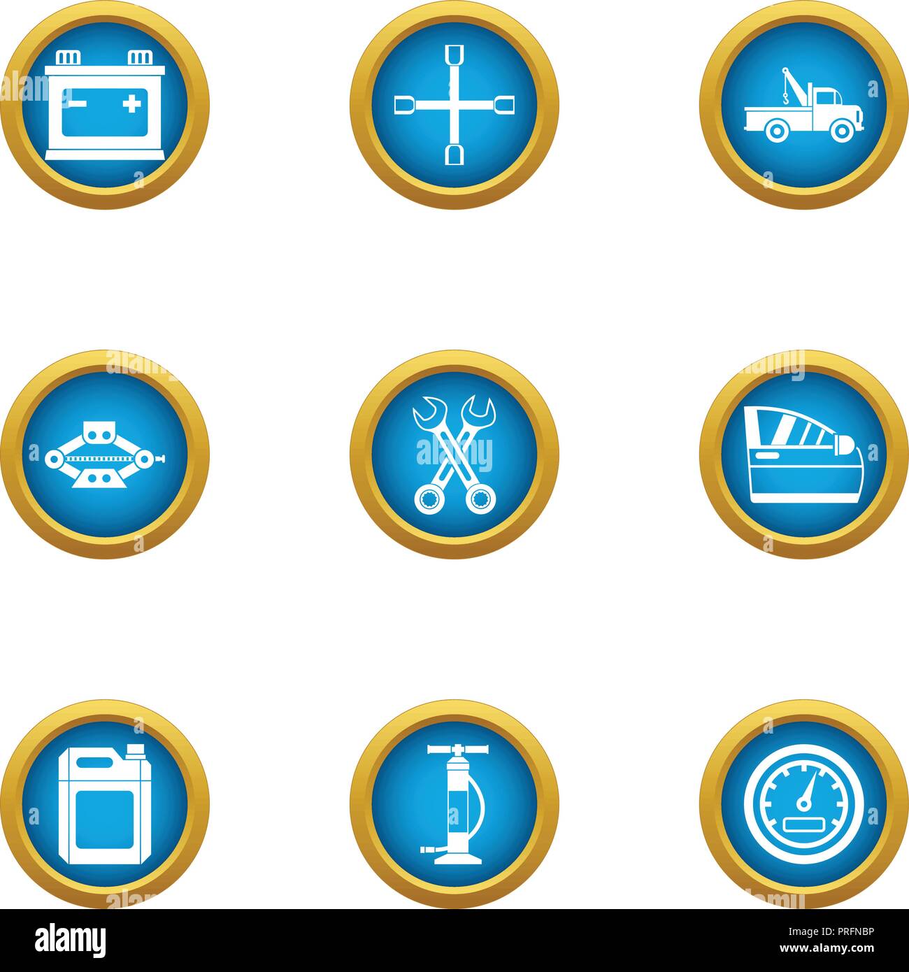 Motor car icons set, flat style Stock Vector Image & Art - Alamy