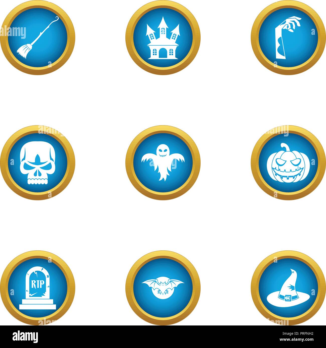 Departed icons set, flat style Stock Vector Image & Art - Alamy