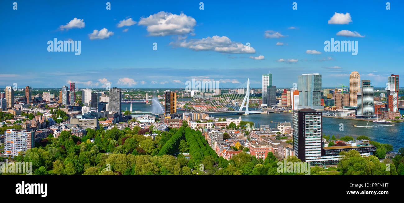 Rotterdam skyline skyscrapers aerial hi-res stock photography and ...
