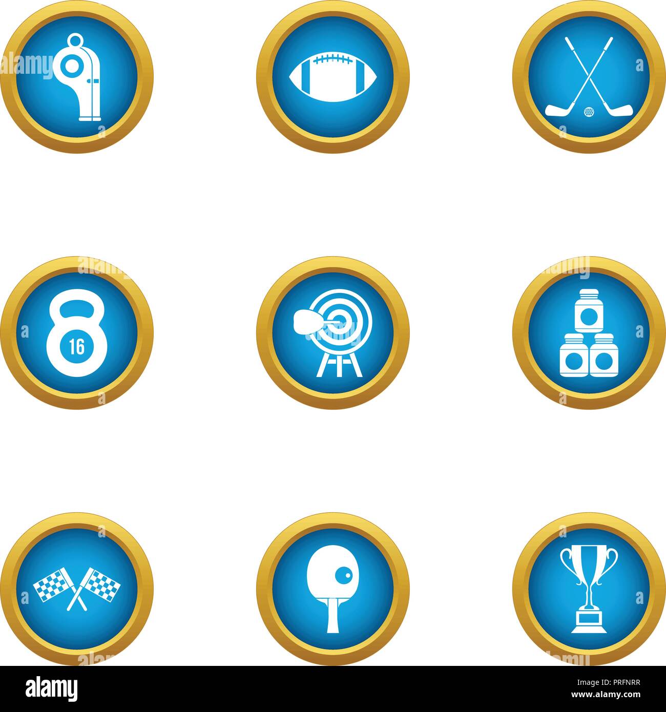 Triathlon icons set, flat style Stock Vector Image & Art - Alamy