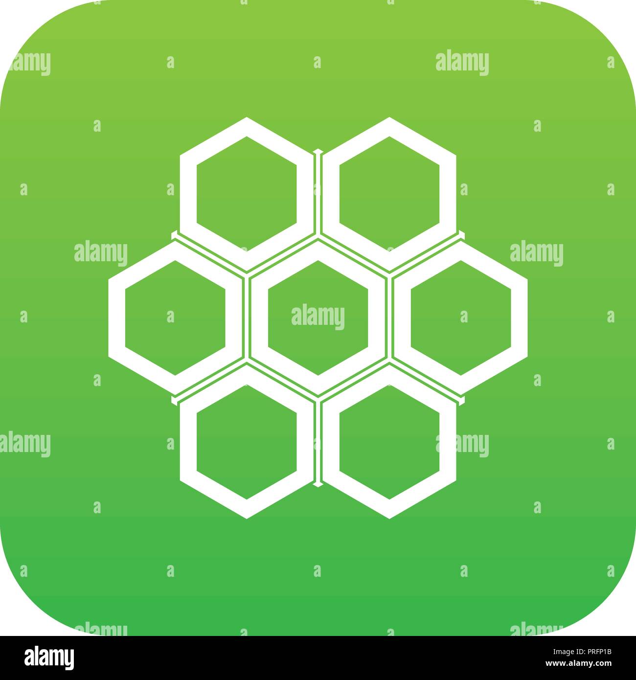 Little honeycomb icon digital green Stock Vector Image & Art - Alamy