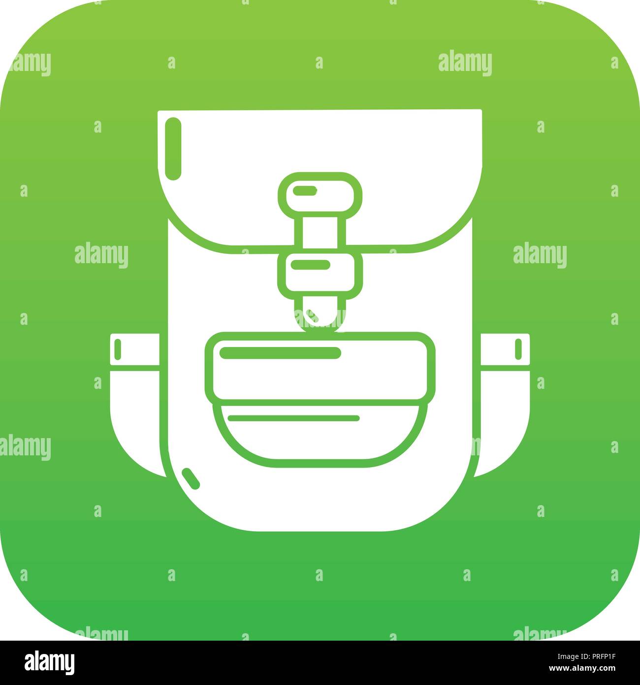 Backpack education icon green vector Stock Vector Image & Art - Alamy