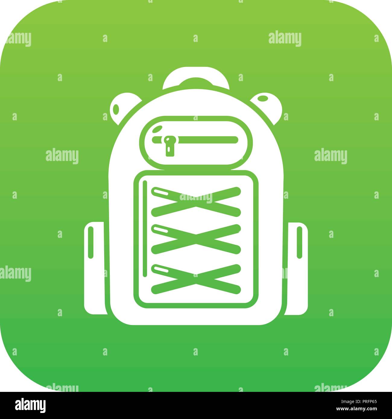 Backpack student icon green vector Stock Vector Image & Art - Alamy