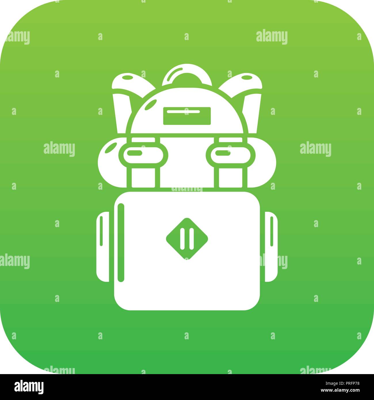 Backpack hiking icon green vector Stock Vector Image & Art - Alamy