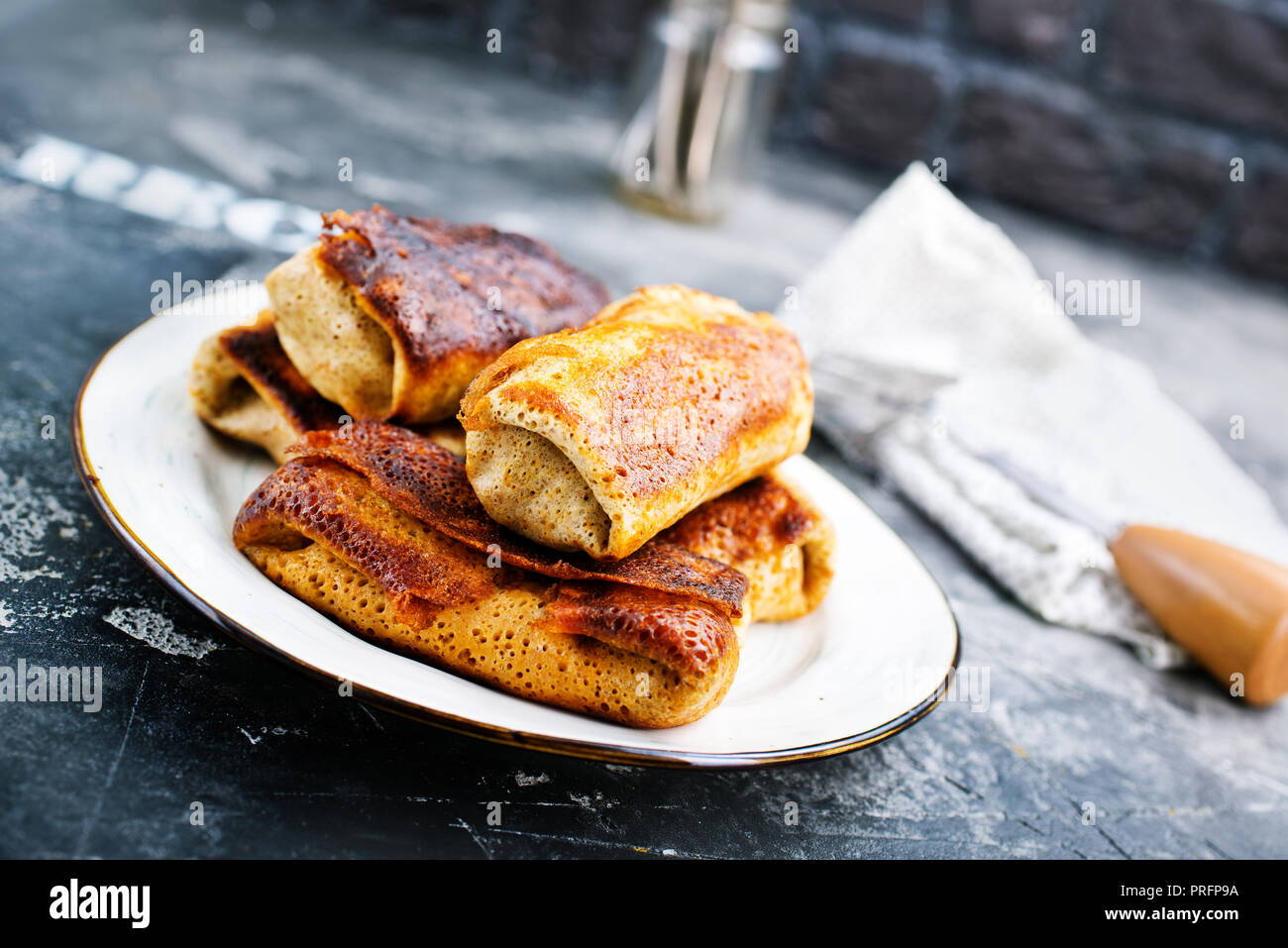 Crispy fried crepes stuffed hi-res stock photography and images - Alamy