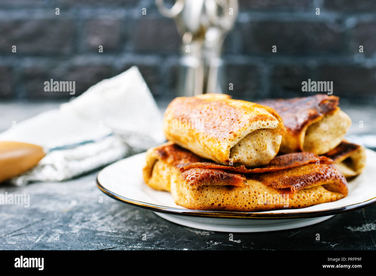 Crispy fried crepes stuffed hi-res stock photography and images - Alamy