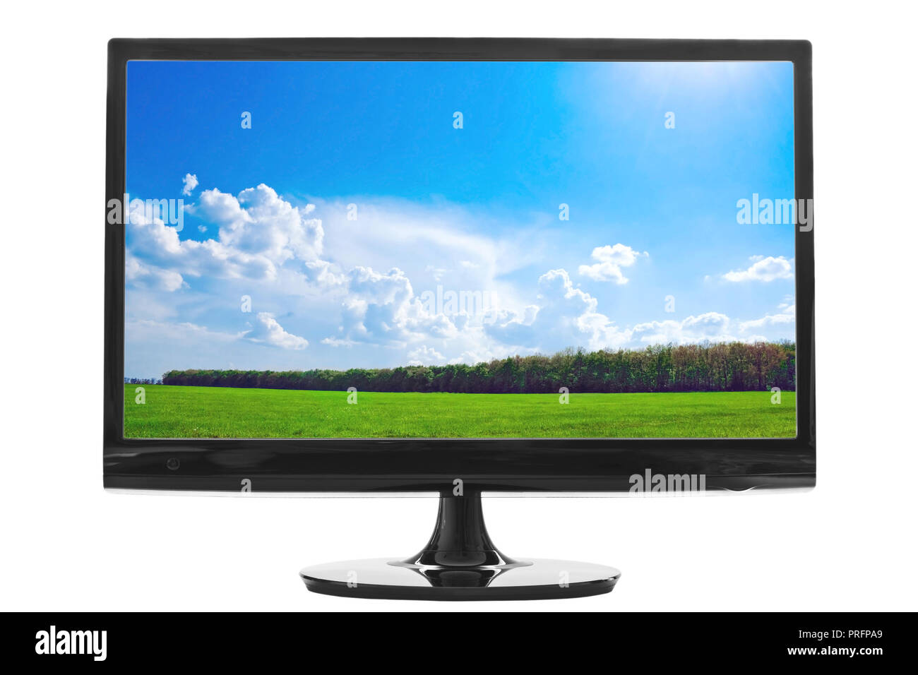 computer screen isolated on white Stock Photo - Alamy
