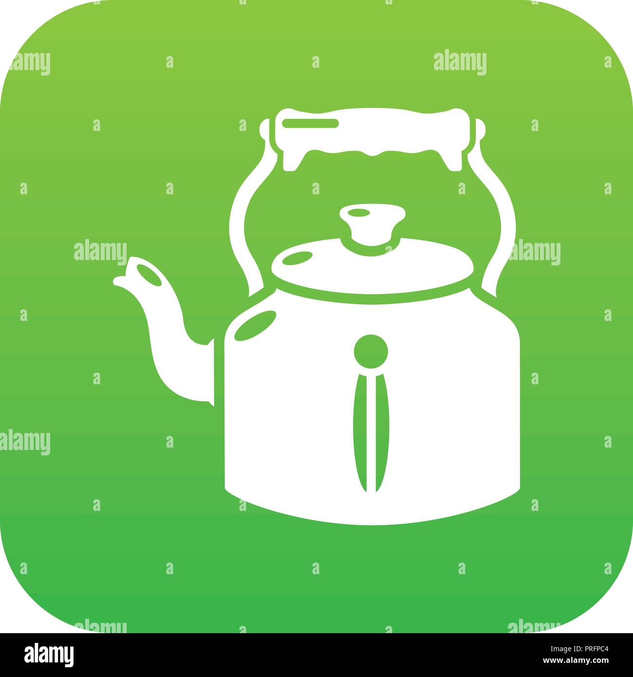 Kettle old icon green vector Stock Vector Image & Art - Alamy