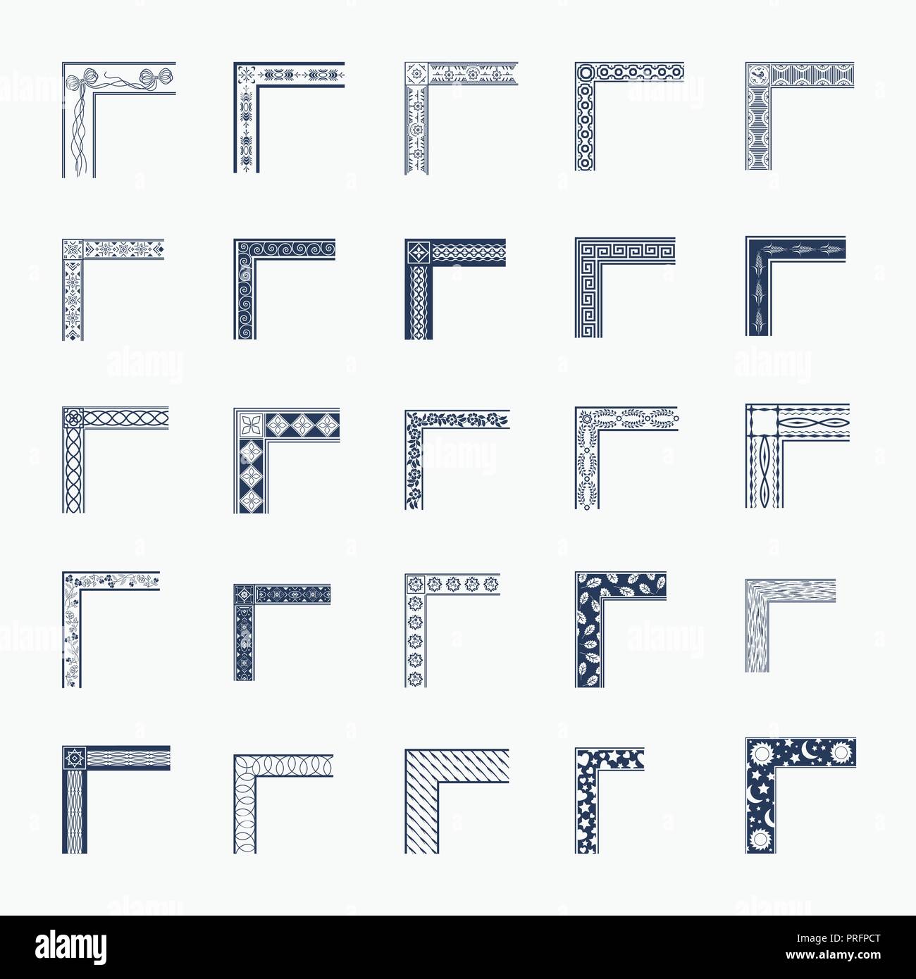 Text decoration corners hi-res stock photography and images - Alamy