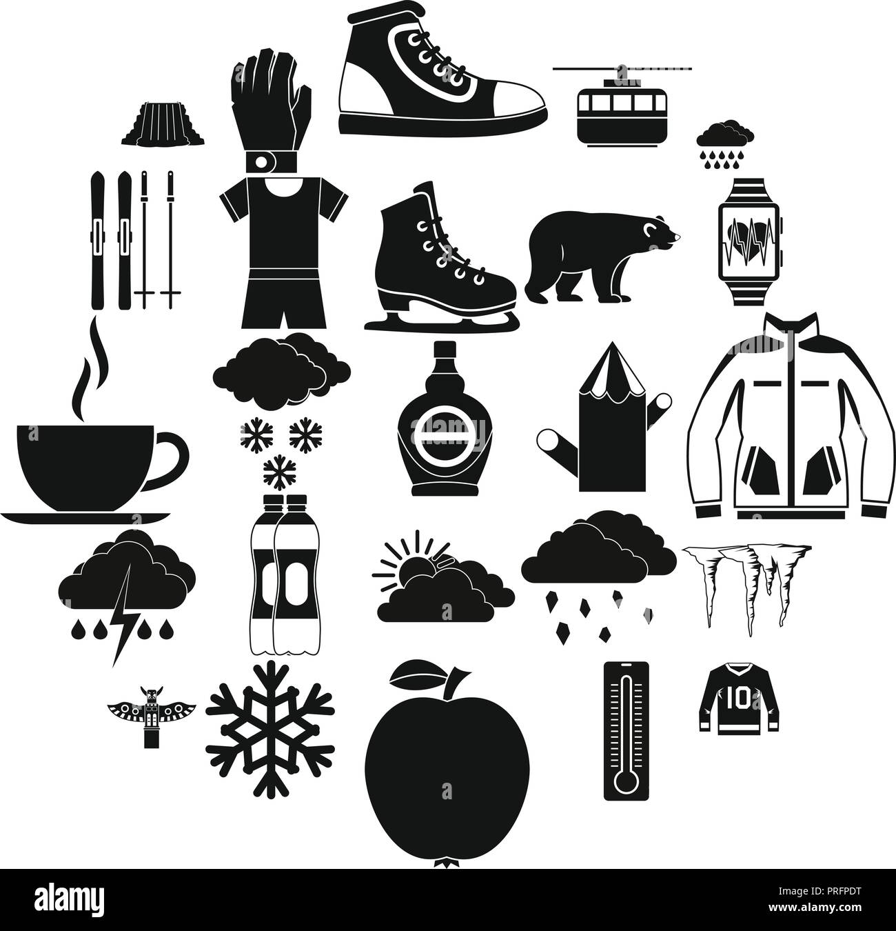 Outdoor icons set, simple style Stock Vector Image & Art - Alamy