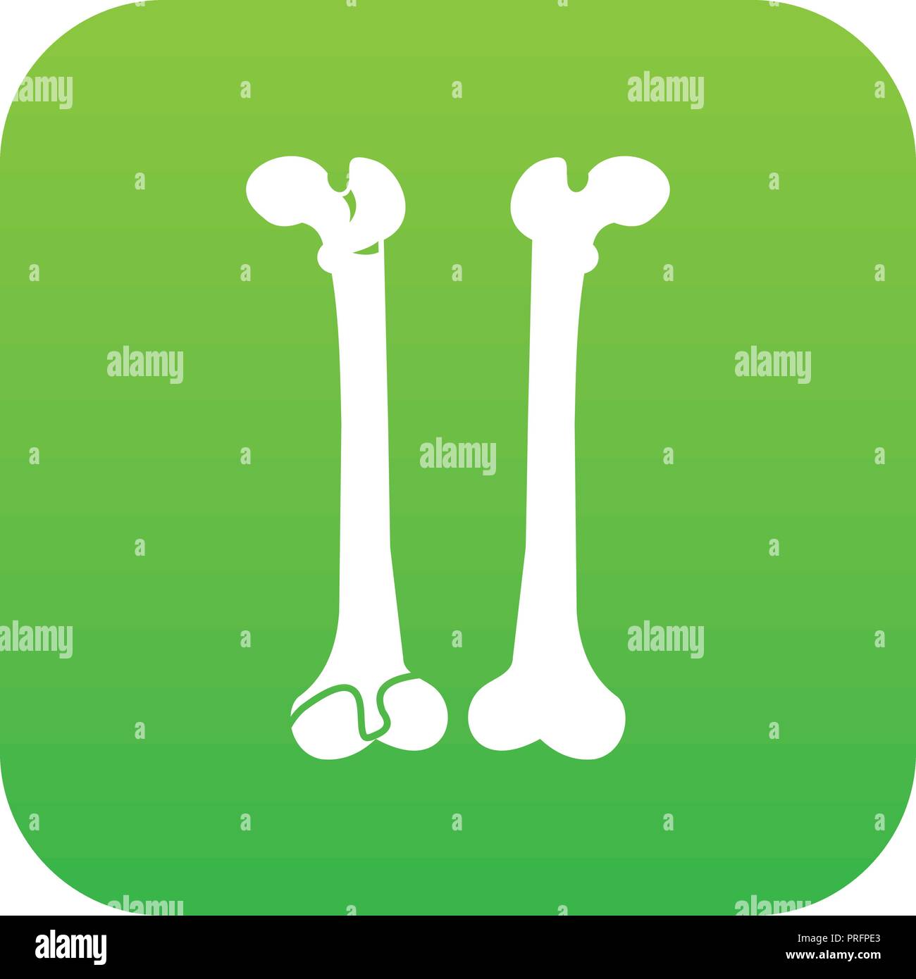 Bone icon digital green Stock Vector Image & Art - Alamy