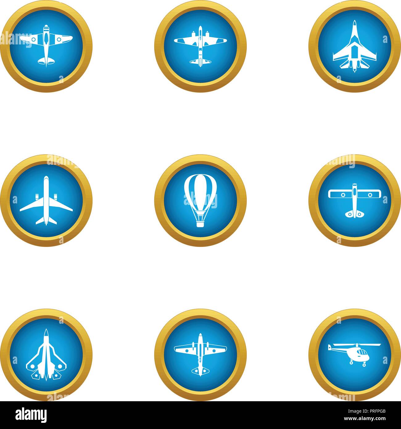 Air flight icons set, flat style Stock Vector Image & Art - Alamy
